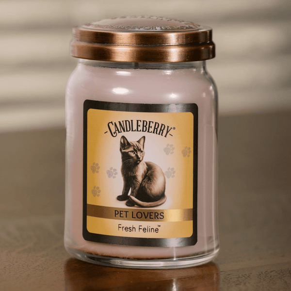 Fresh Feline | Pet Collection | 26oz. Large Jar Candle | Candleberry ...